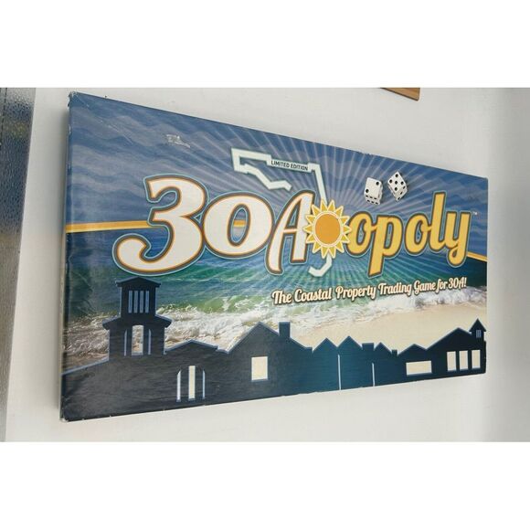 Games | 3a Opoly Monopoly Game Florida Seaside Watercolor Grayton Beach ...